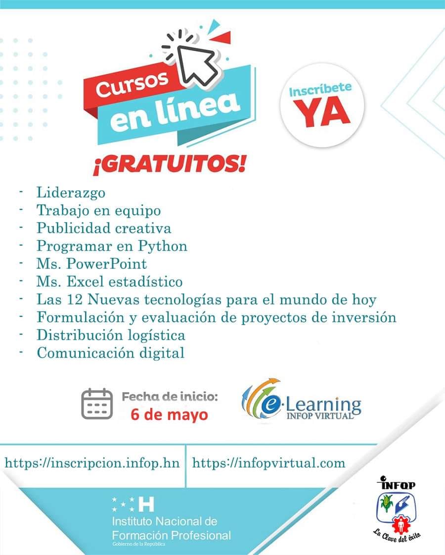 INFOP: Capacitaciones en línea | RDS - Eventos.hn