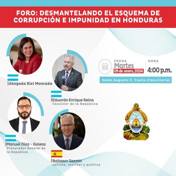 Foro: Desmantelando el esquema de corrupción e impunidad en Honduras ...